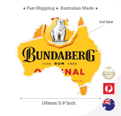 BUNDABERG RUM AUSTRALIAN MAP STICKER DECAL | eBay Australia