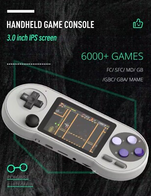 DATA FROG SF2000 Portable Handheld Game Console 3 Inch IPS Retro Game ...