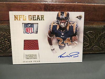 National Treasures NFL Gear Rookie Jersey Autograph Rams Isaiah Pead 14 ...
