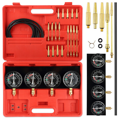 Motorcycle Carb Carburetor Tool Kit Vacuum Synchronizer 4 Gauges ...