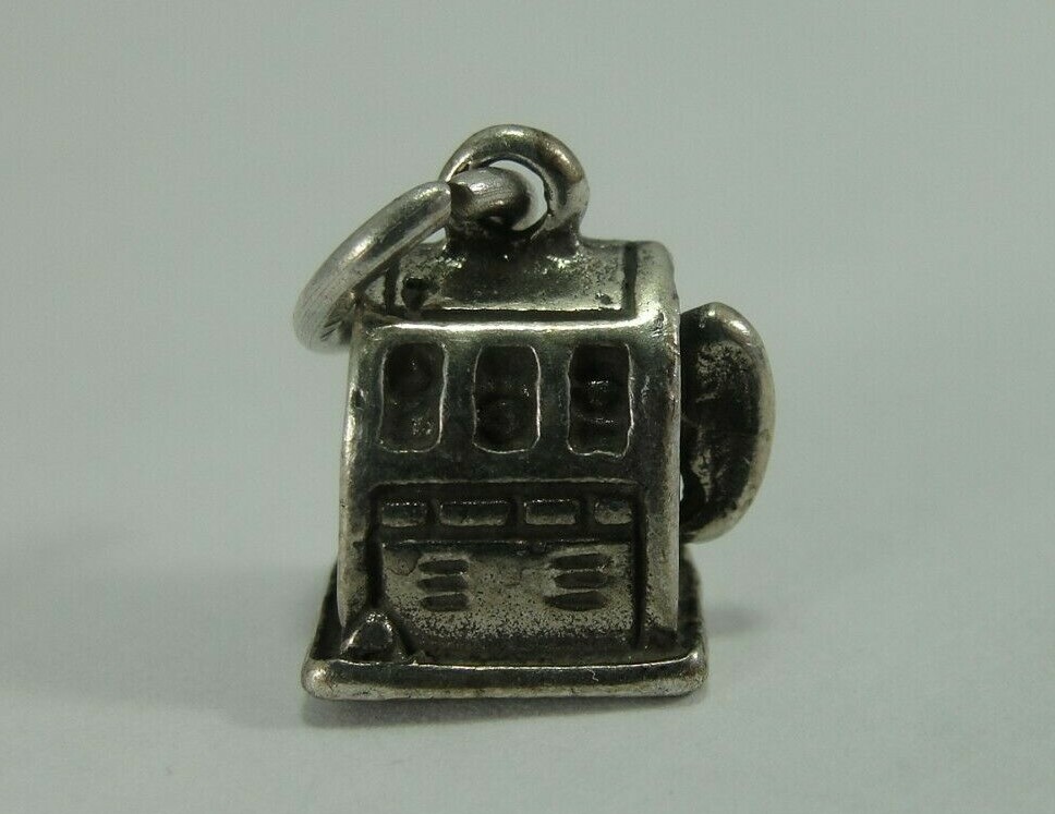 Genuine Vintage .925 Sterling Silver Slot Machine Charm 1.7g | eBay