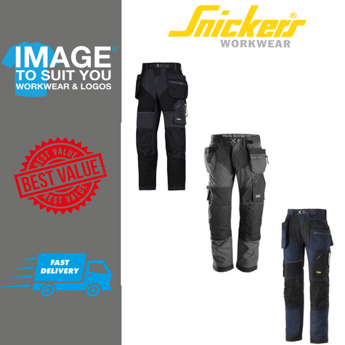Snickers 6902 Flexiwork Stretch Work Holster Pockets Workwear Trouser ...
