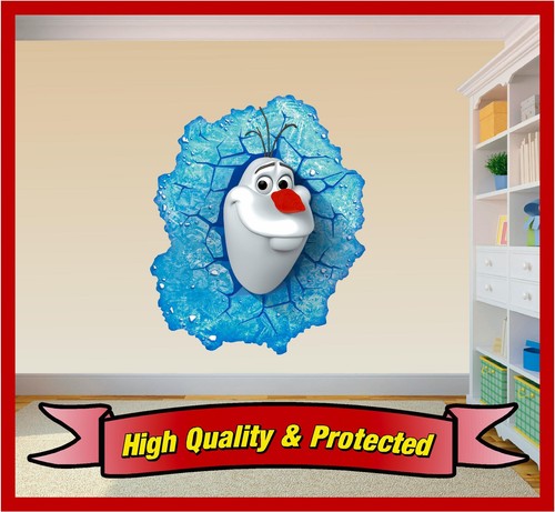 Frozen Olaf Wall Print - Disney Snowman Elsa Vinyl Door Sticker Decal ...
