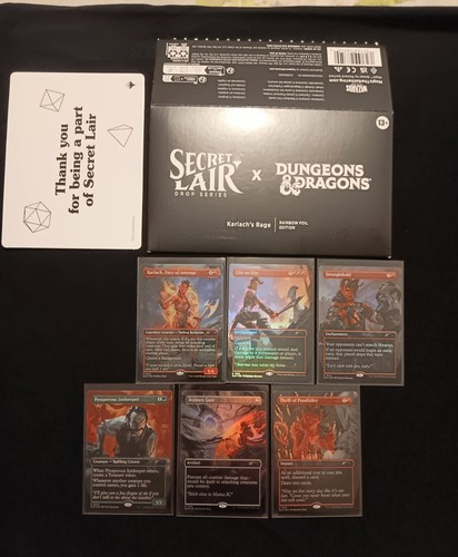 MTG Secret Lair x D&D Karlach's Rage Rainbow Foil Edition Opened Not ...