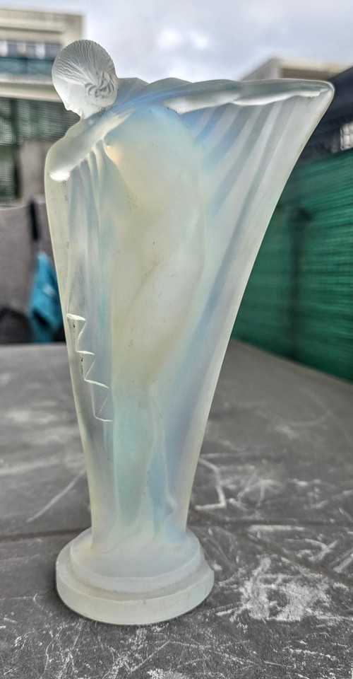 ETLING/LUCILLE SEVIN FIGURINE VERRE OPALESCENT ART DECO ISADORA DUNCAN ...