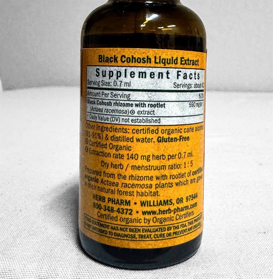 Herb Pharm Black Cohosh Extract 1 Oz Dropper BB:12/28 Womens ...