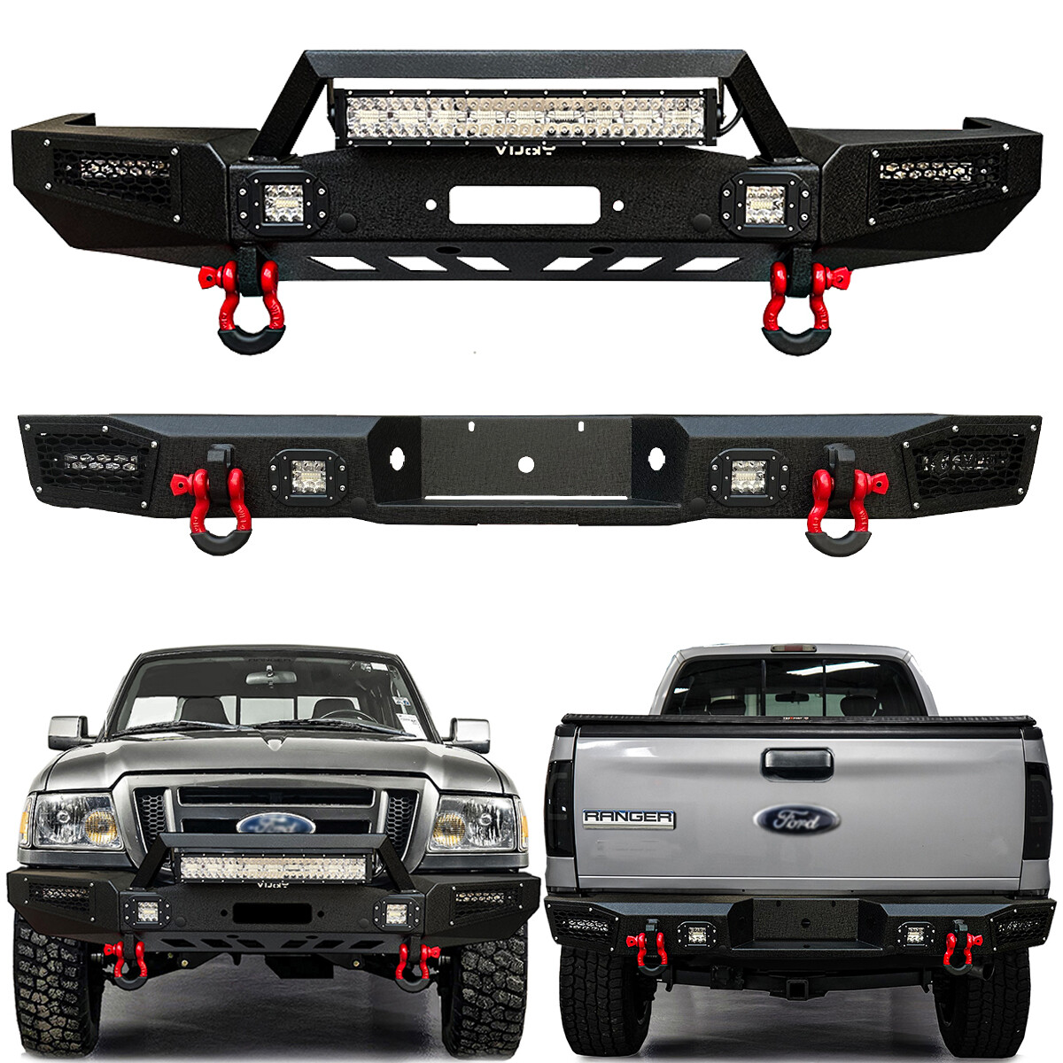 Vijay For 1998-2011 Ford Ranger Front or Rear Bumper W/Winch Plate ...