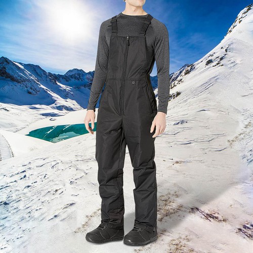 Men's Snow Bib - Insulated Waterproof Snow Pants Ski/Snowboard Overalls ...