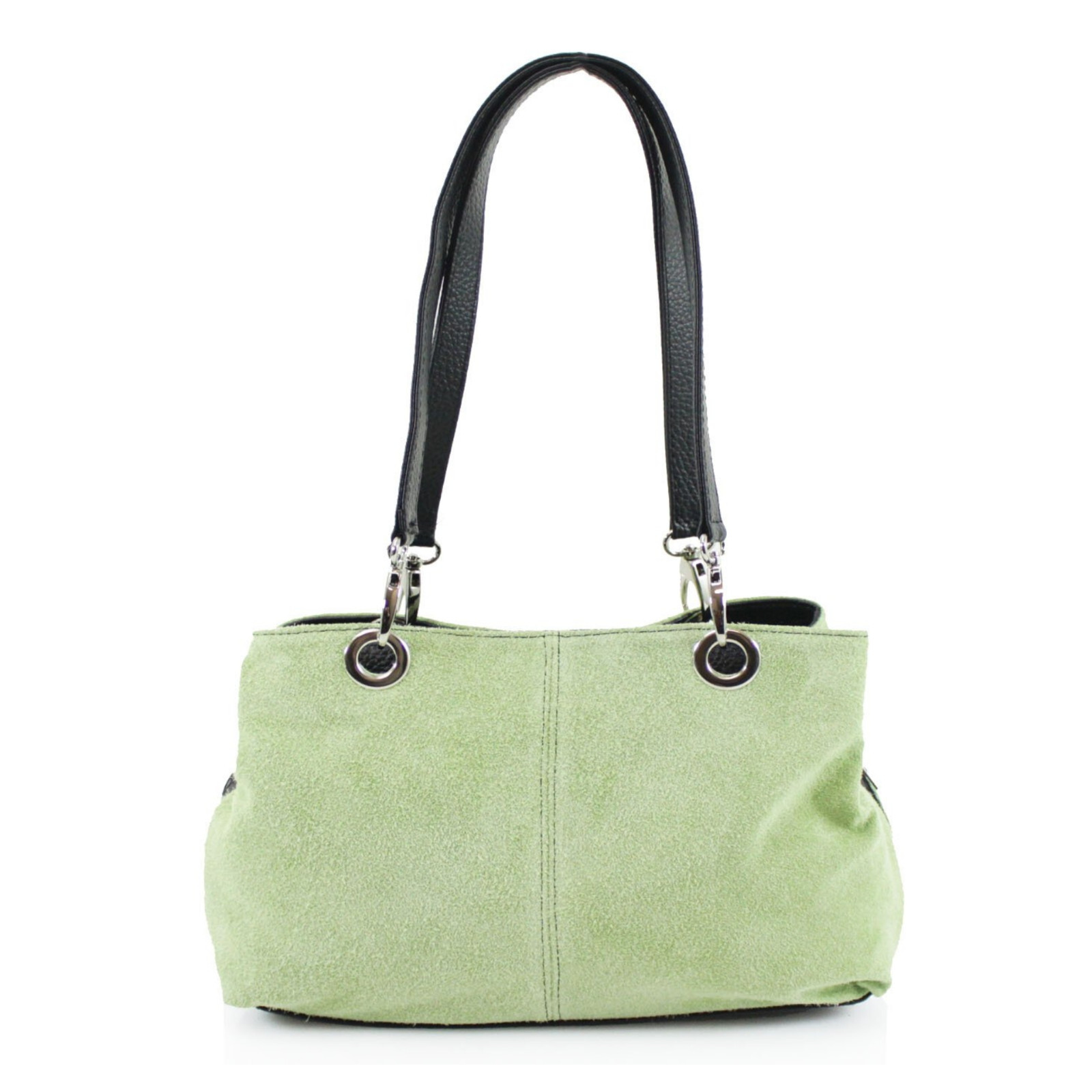Ladies Three Compartment Style Suede Leather Shoulder Bag Women ...
