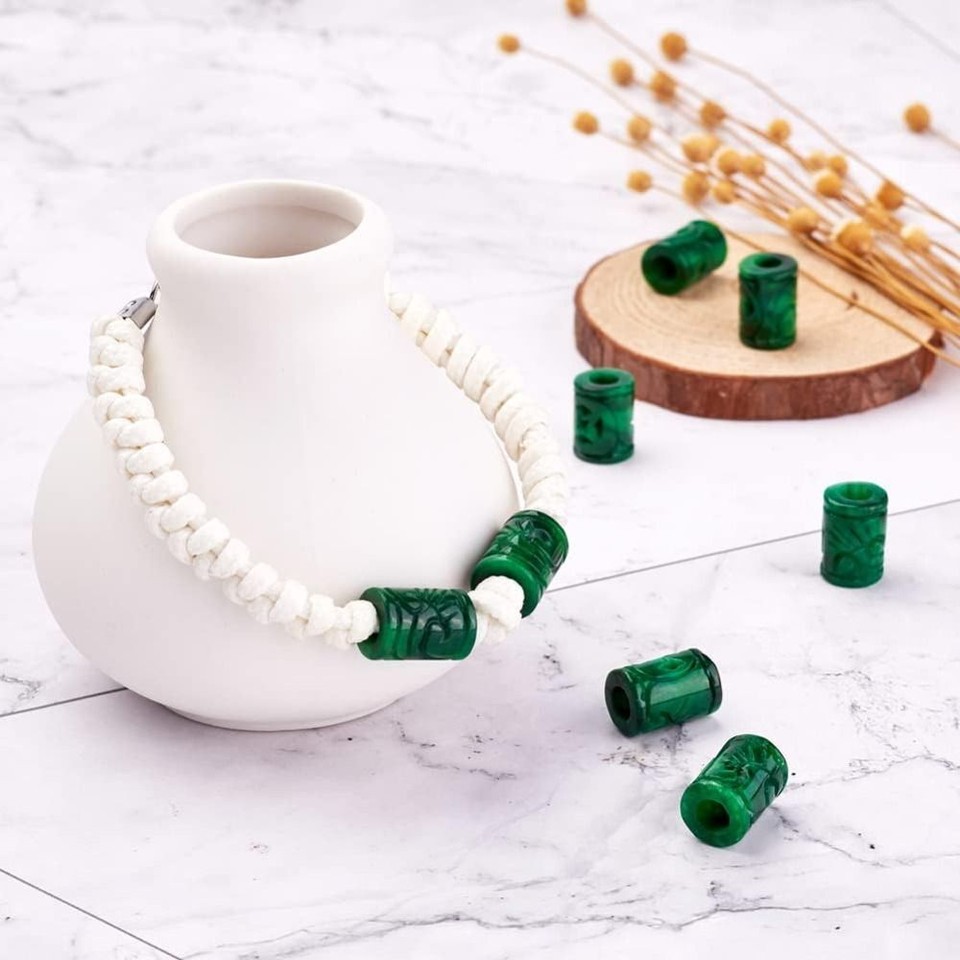 Tube Column Shape Natural Jadeite Jade Stone For DIY Jewelry Making | eBay