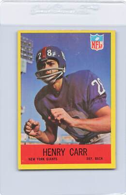 1967 Philadelphia #110 Henry Carr Giants EX/MT *DA-B129 | eBay