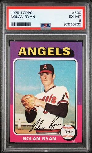 1975 Topps NOLAN RYAN PSA 6 EX-MT (Just Graded) Original #500 Angels ...