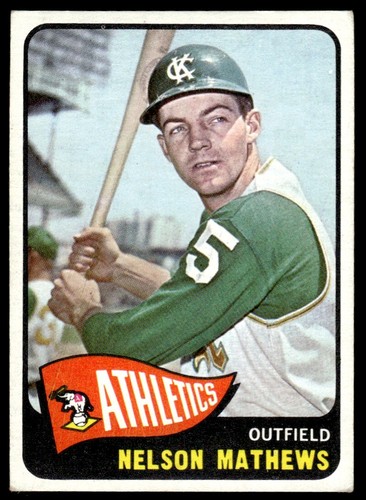 1965 Topps Nelson Mathews Kansas City Athletics #87 | eBay