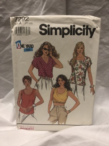 Simplicity 7292 Tops/ Blouses Size A Petite- Large | eBay