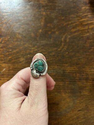 Vintage Navajo Turquoise Sterling Silver Ring Signed E Randall Endito ...