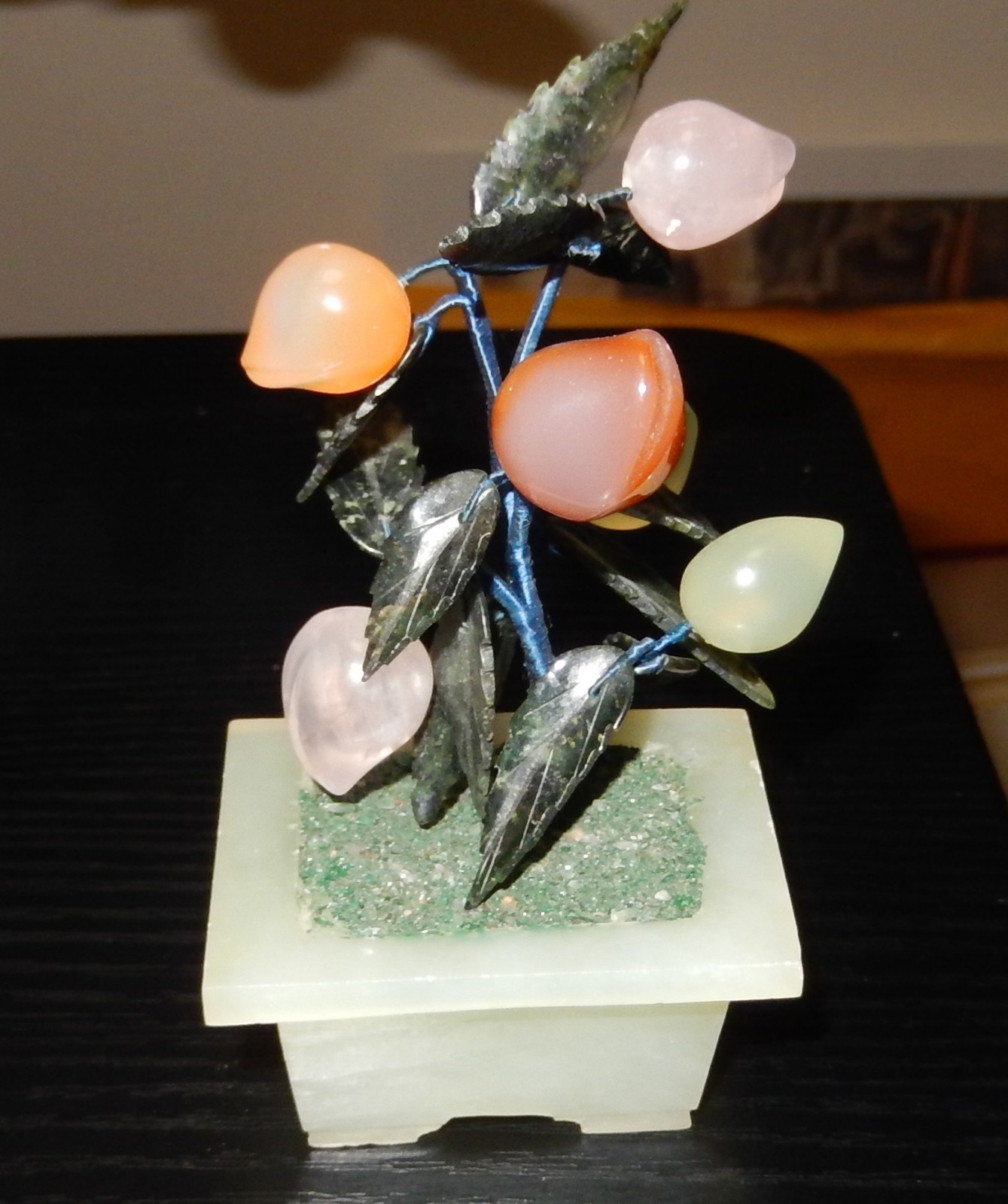 SMALL JADE STONE BLOSSOM FRUIT TREE | eBay