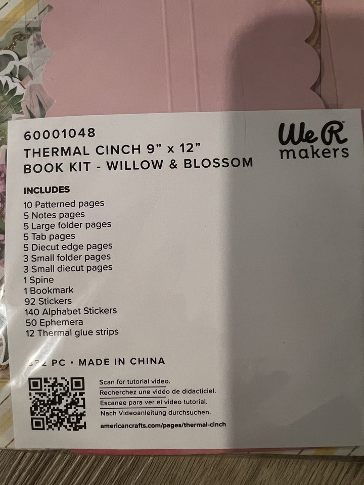 We R Makers Thermal Cinch 9” x 12” Book Kit - Willow & Blossom | eBay