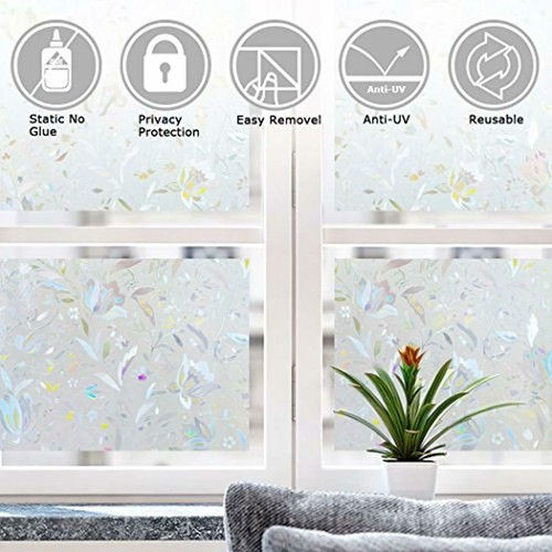 LEMON CLOUD 3D Window Film No Glue Static Decorative Privacy Films ...