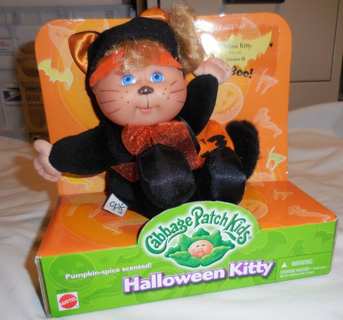 1 Cabbage patch Kids Halloween Kitty Thelma Kitty Matel 2000 box VTG ...