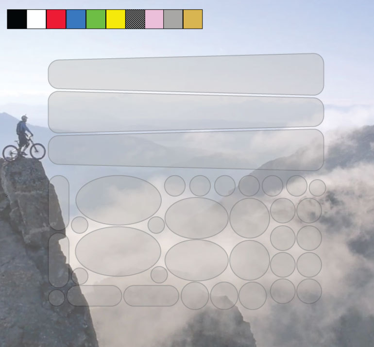 Chainstay and Frame Bicycle Protectors Kit Bike Cycle Decals Stickers ...