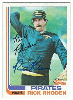 Autographed RICK RHODEN Pittsburgh Pirates 1982 Topps Card #513 w/ Show ...