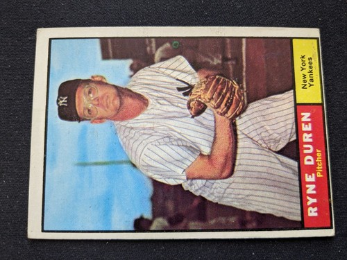 1961 Topps Baseball Card # 356 Ryne Duren - New York Yankees (VG) | eBay