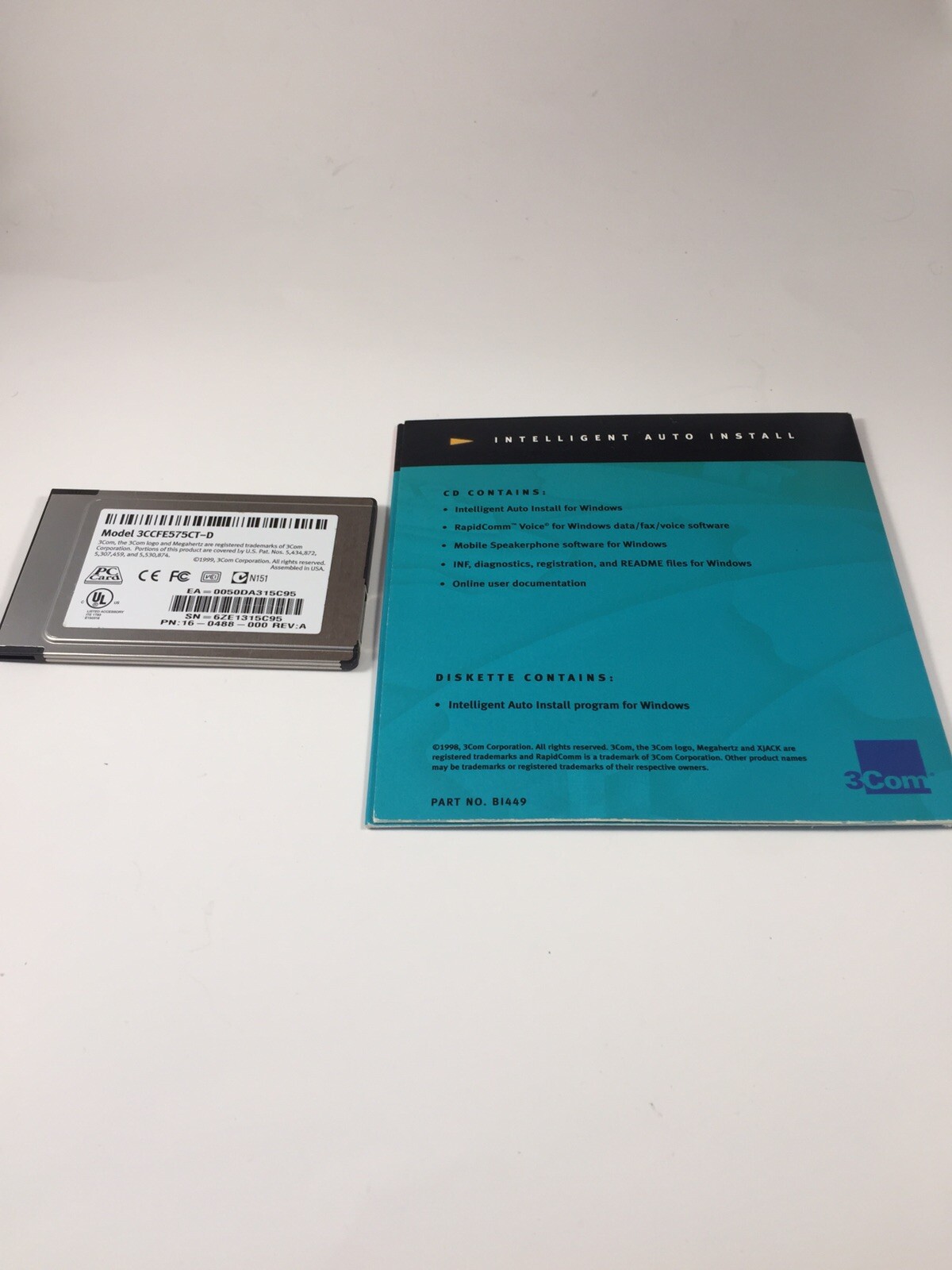 Dell 3Com 10/100 LAN CardBus Ethernet PC Card with CD | eBay