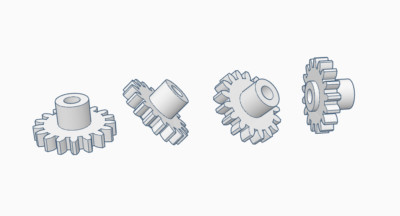 4x Replacement for split/cracked Bachmann 4-8-4 J Class gears, 17T, N ...