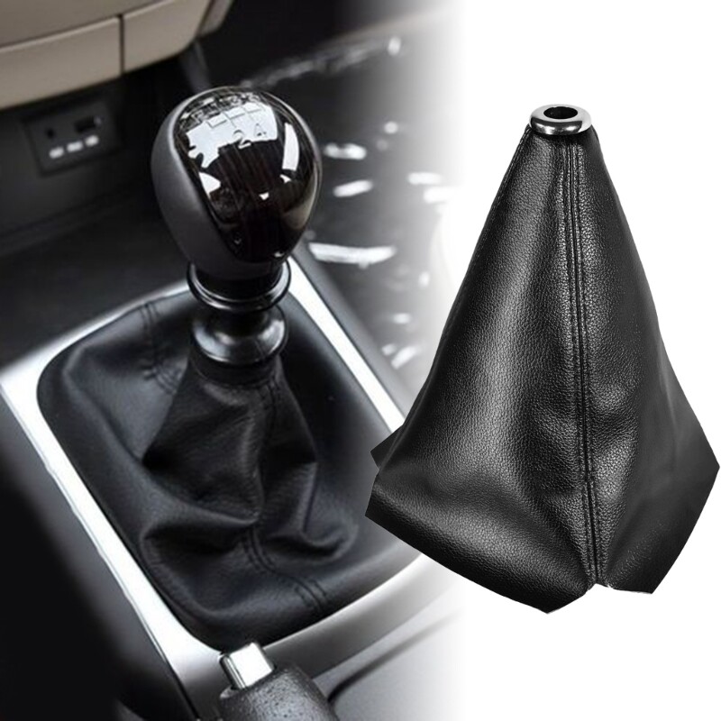 Universal Leather Gear Shifter Gaiter Shifter Lever Boot Dust Cover Car ...