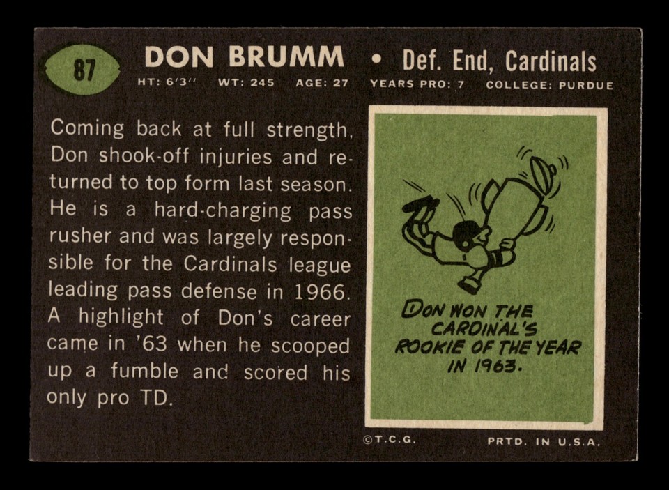 1969 Topps Don Brumm RC #87 St. Louis Cardinals | eBay