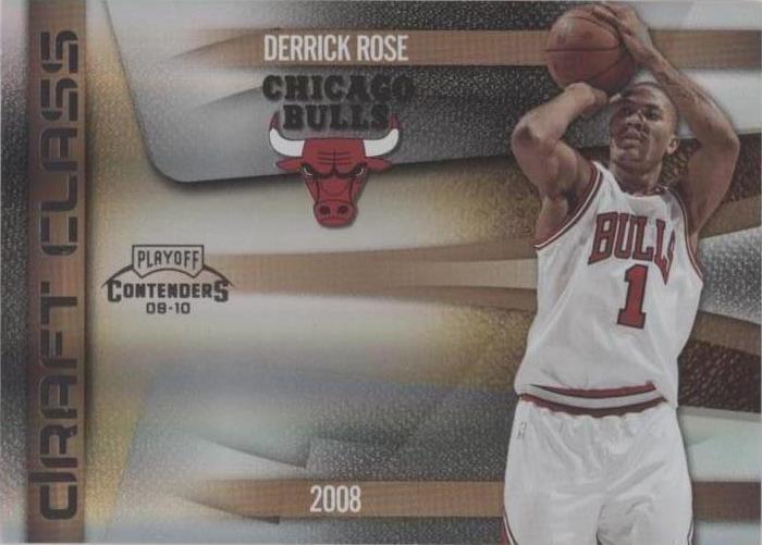 2009-10 Playoff Contenders - Draft Class Derrick Rose #17 Black /50 for ...