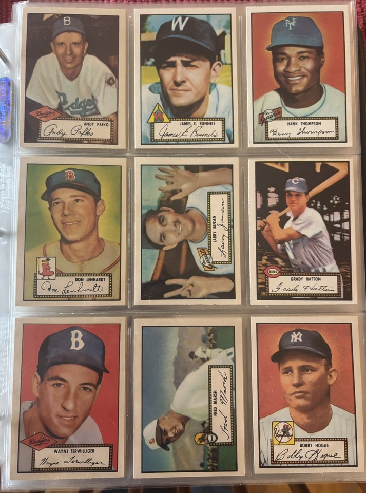 1952 Topps Reprint (1983) set NM Mantle Mays Jackie Robinson IN BINDER ...