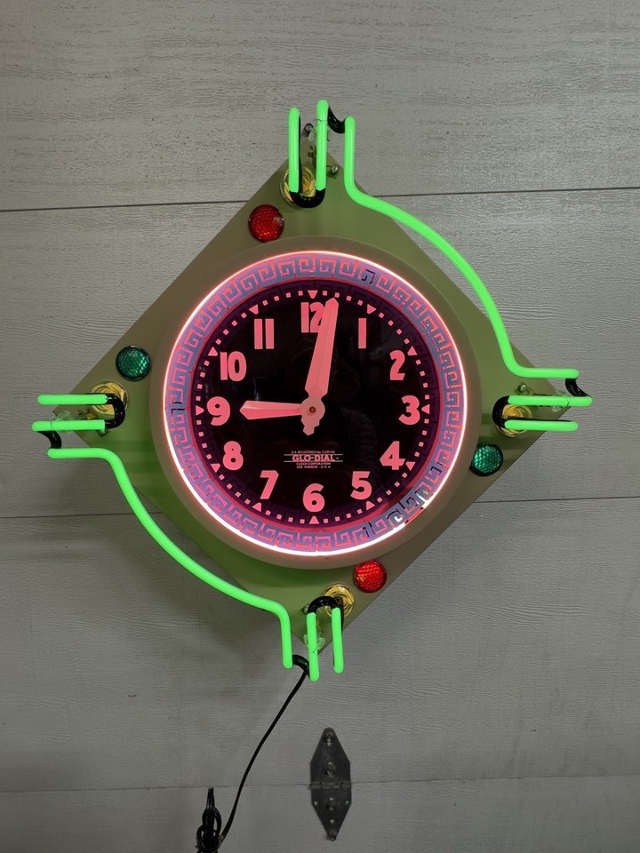 Neon Clock, Curtis GLO-DIAL TM. South West Style neon clock. 1 Of 1 | eBay
