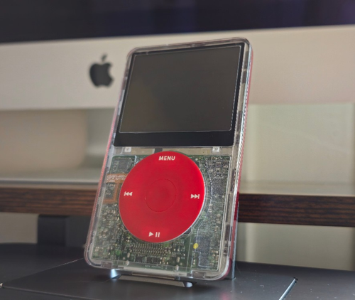 iPod 5th Gen, Custom 512GB Clear on Red, Upgraded 3000mah Battery, Fast ...