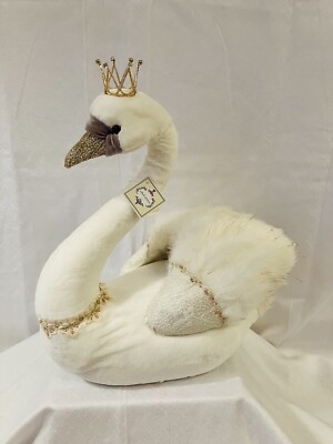 Mark Roberts Christmas Swan Figurine 19 inches with Crown | eBay