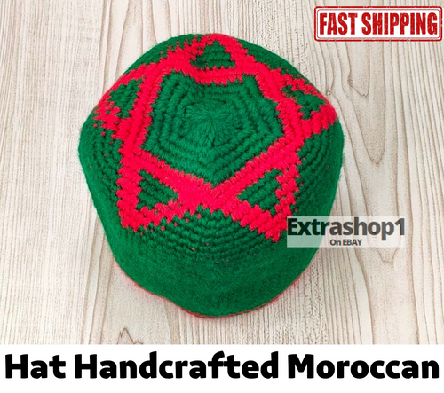 Handcrafted Green Moroccan Marrakech Hat Headgear for Muslim Men | eBay