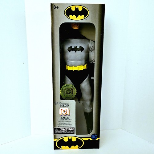 BATMAN BLACK & GRAY DC MEGO 2018 WAVE 1 POSABLE DOLL 14" LIMITED NEW ...