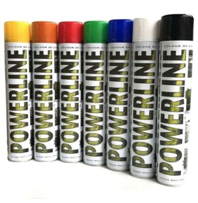 Powerline Survey Line Marker Spray Paint 750ml ~ 4 COLOURS AVAILABLE ...