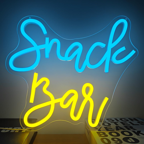 Snack Bar Neon Sign for Wall Decor Neon Led Sign Dimmable Neon Light up ...