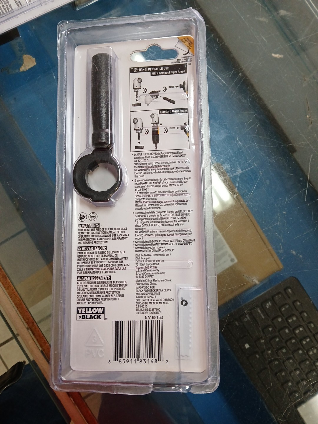 Dewalt Flextorq 1/4'' Square Drive Modular Right Angle Attachment ...