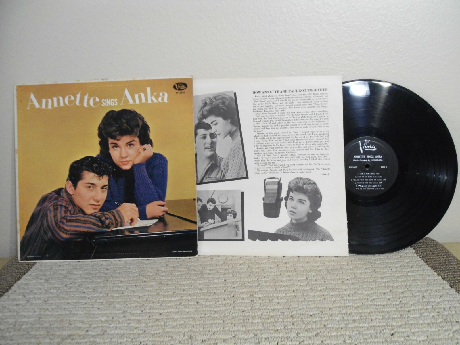 Annette LP Annette Sings Anka 1960 1st Press Mono Orig! With Original ...