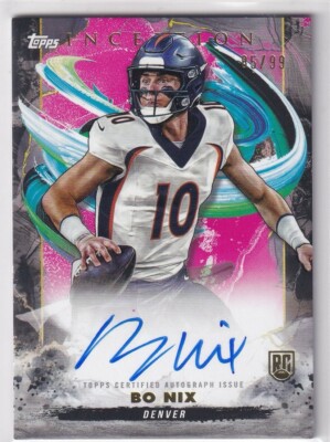 2024 Topps Inception Rookie Autograph RA-BN Bo Nix 85/99 | eBay