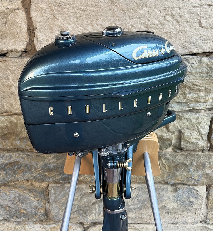 Antique vintage 1950 Chris Craft outboard motor. Free stand and ...