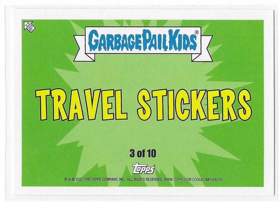 2021 Garbage Pail Kids GPK Go on Vacation Travel GPK 3/10 LAS VEGAS ...