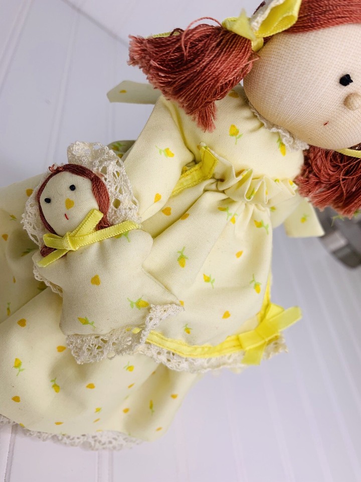 Vintage 1984 APPLE CHEEKS FABRIC DOLL Miss Laura Lodi 8" | eBay