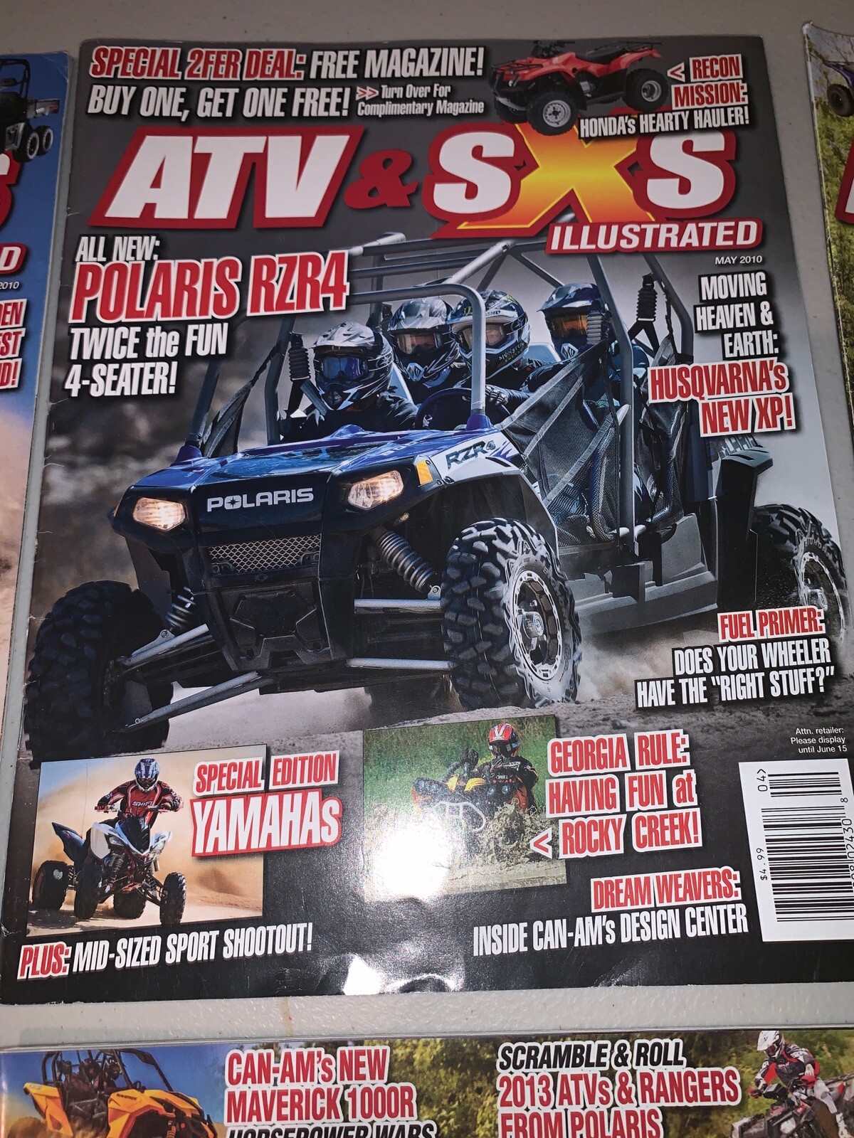 Lot Of 6 ATV & SXS Magazines 2010 2012 2013 Honda Polaris Arctic Cat ...