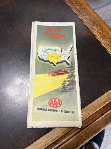 VINTAGE AAA American Automobile Club US ROAD MAP South Central States ...
