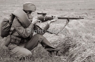 WW2 Picture Photo Russian Female Sniper Ready to Fire 3181 | eBay