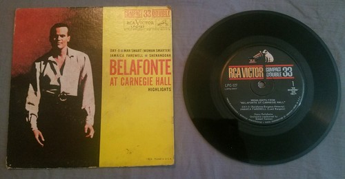 Highlights from Belafonte at Carnegie Hall 7" LP LPC-127 Robert Corman ...