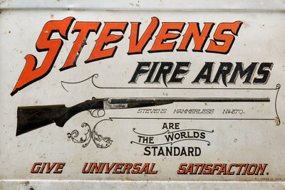 Tin Sign 8 x12 Stevens Fire Arms Rifle Vintage Reto Advertising Signs ...